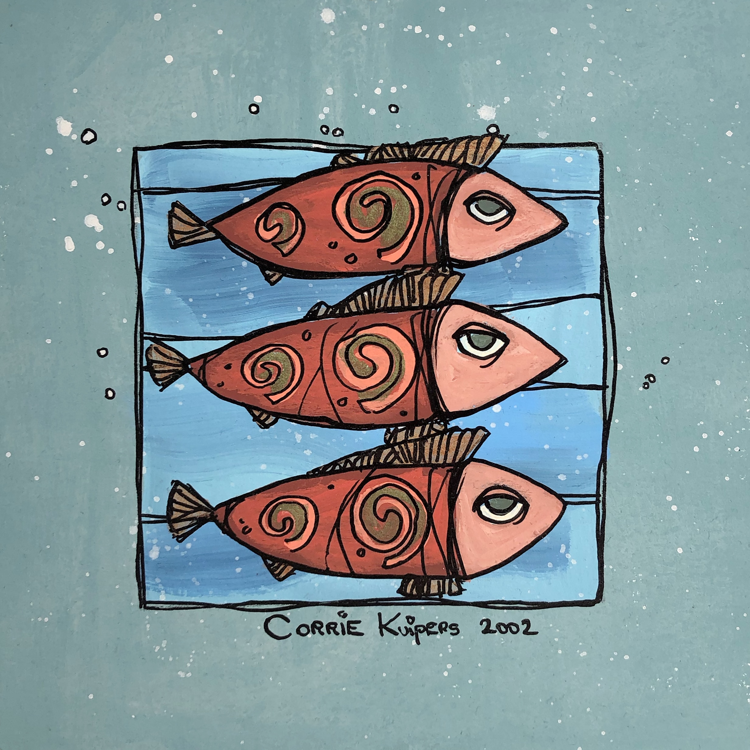 Drie vissen - Corrie Kuipers Bax Kunst