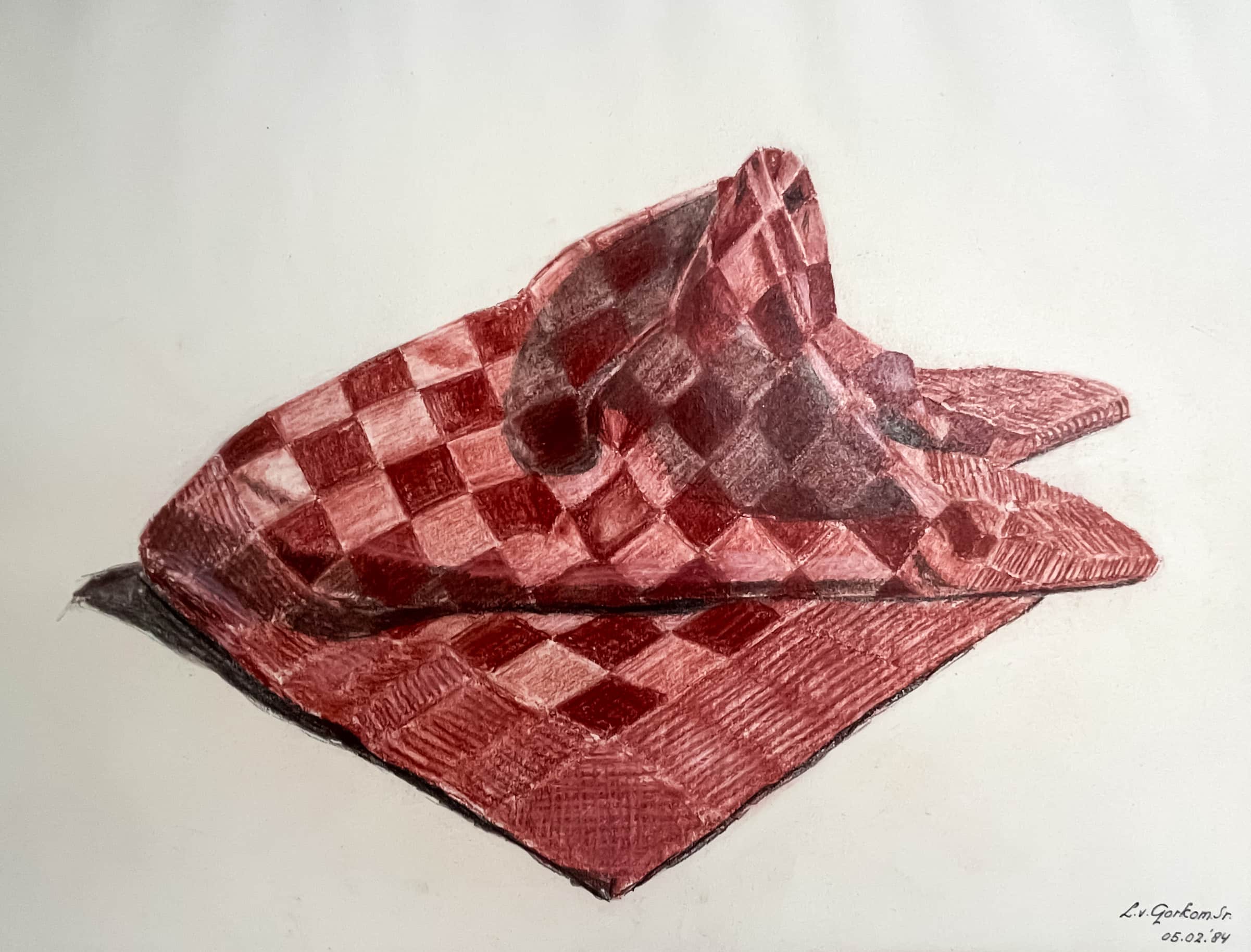 Rode keukendoek - Louis van Gorkom Bax Kunst